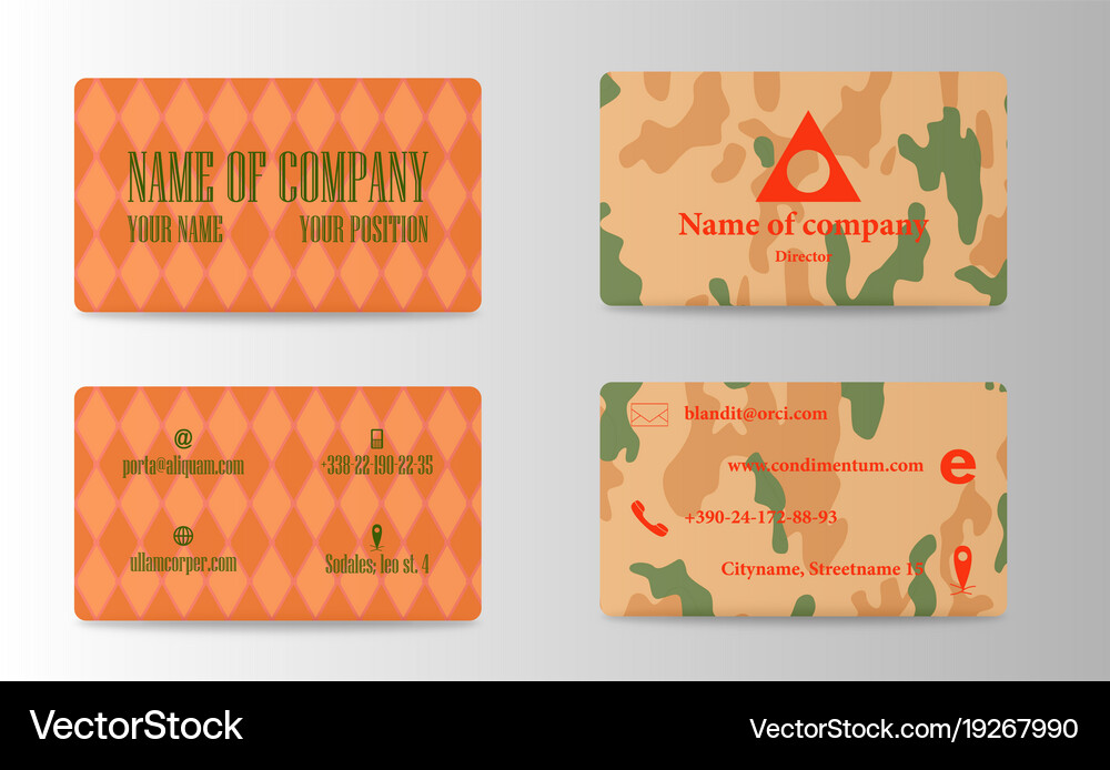Business card background design with logo Vector Image