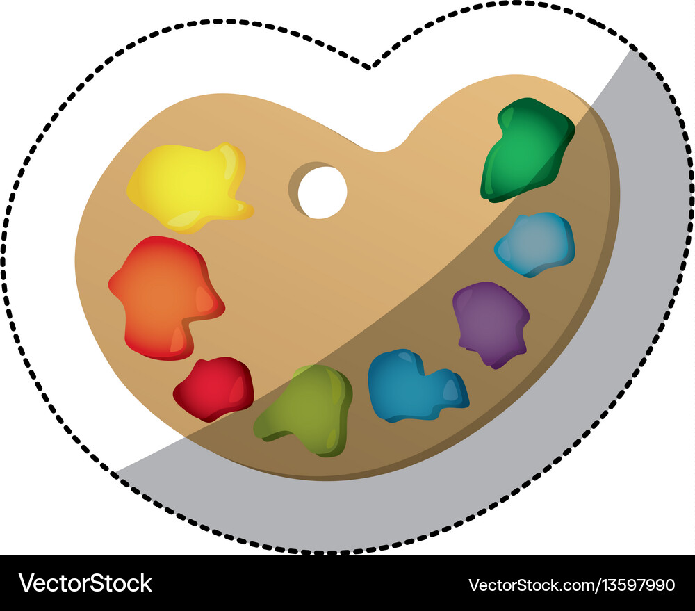 Color paint palette icon Royalty Free Vector Image