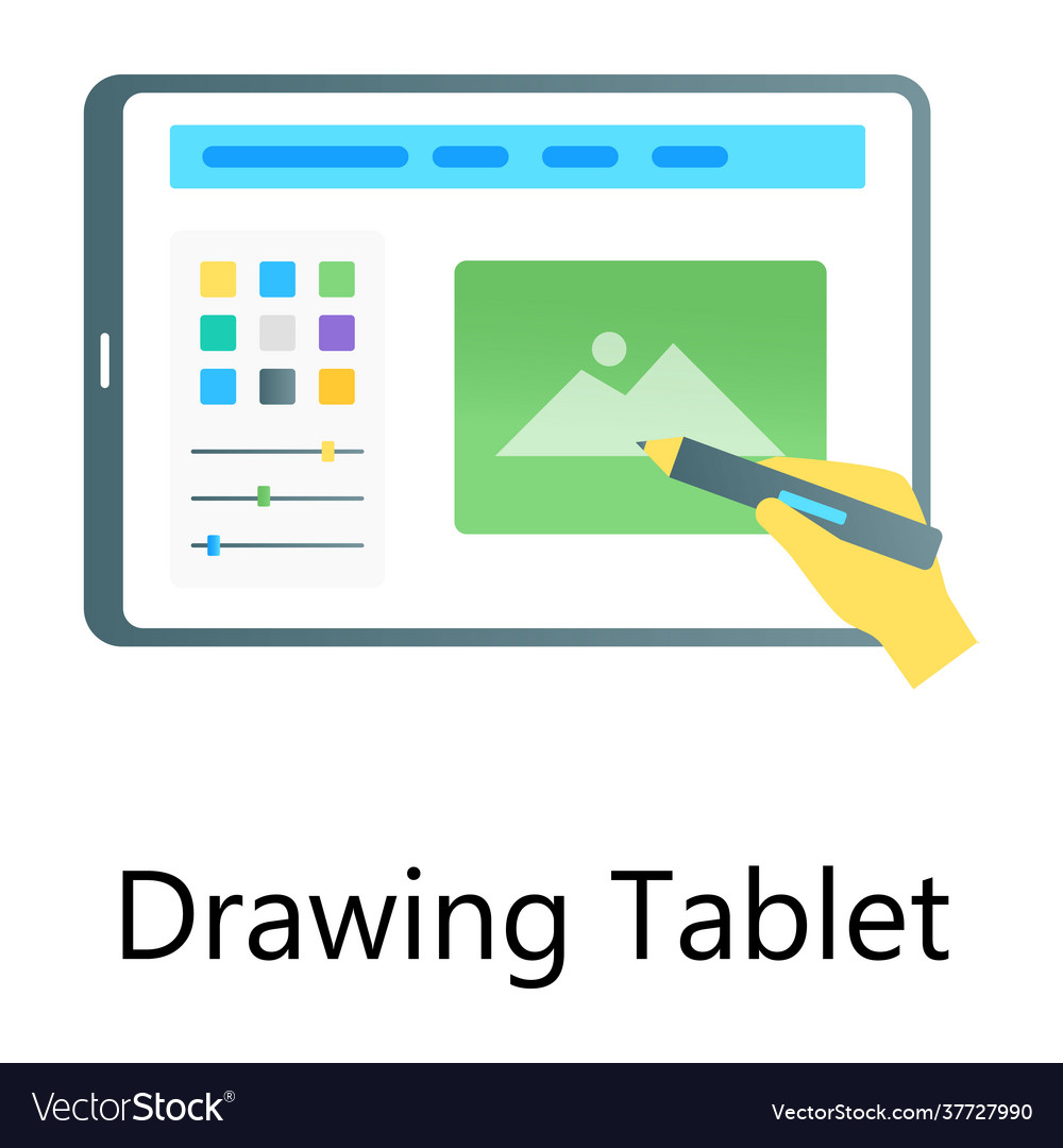 Drawing tablet Royalty Free Vector Image - VectorStock