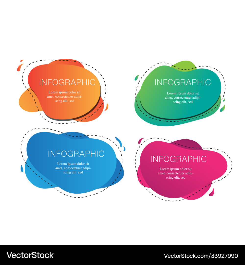 Infographic label design template with icons 4 Vector Image