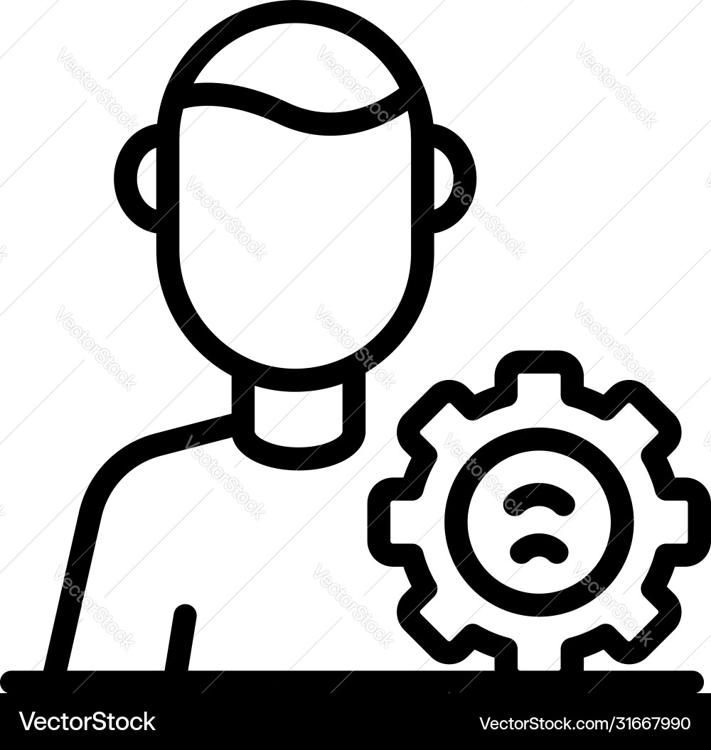 Modern radio engineer icon outline style Vector Image