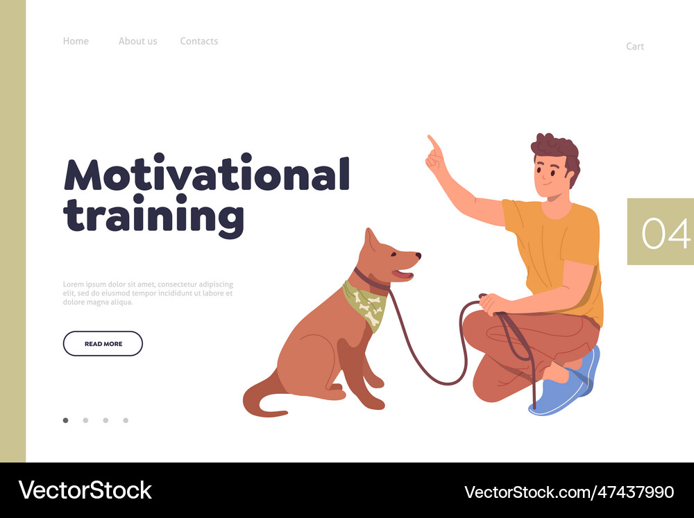 Motivational training concept for landing page Vector Image