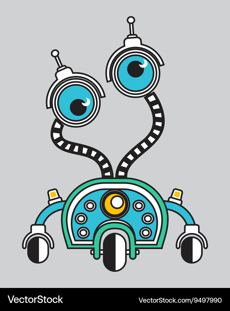 Of a vintage robot Royalty Free Vector Image - VectorStock