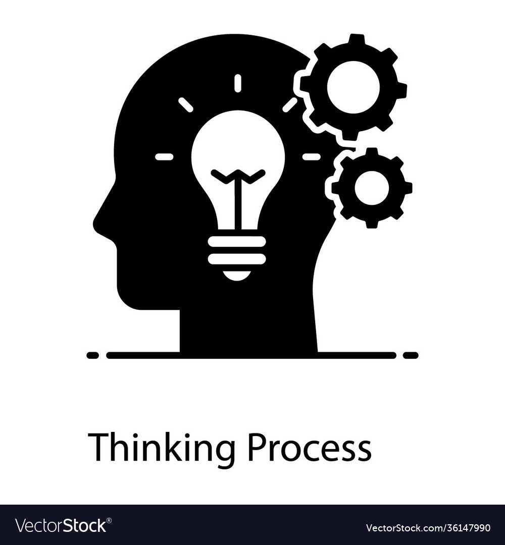 Thinking process Royalty Free Vector Image - VectorStock