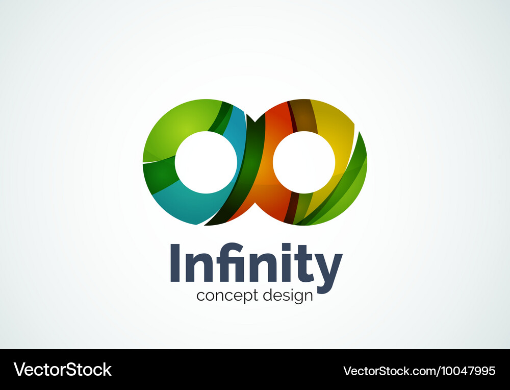 Abstract business company infinity logo template Vector Image