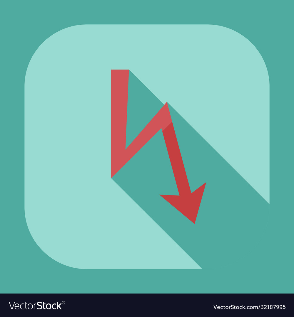 Flat modern design with shadow icons warning Vector Image