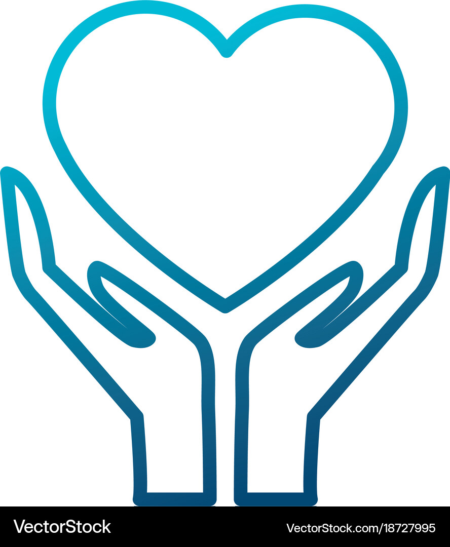 Hands with medical symbol Royalty Free Vector Image