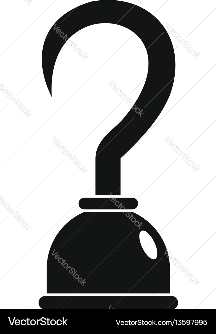 Hook icon simple style Royalty Free Vector Image