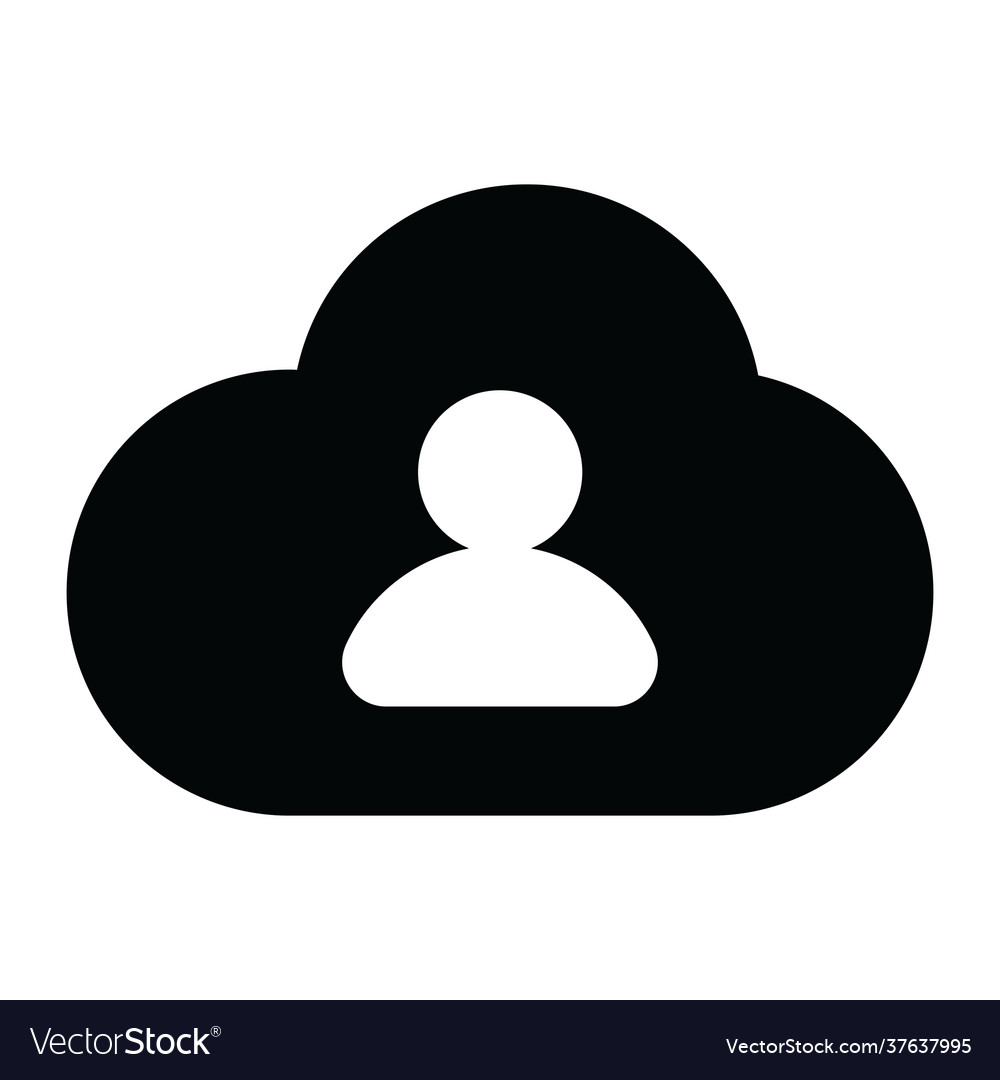 User cloud Royalty Free Vector Image - VectorStock