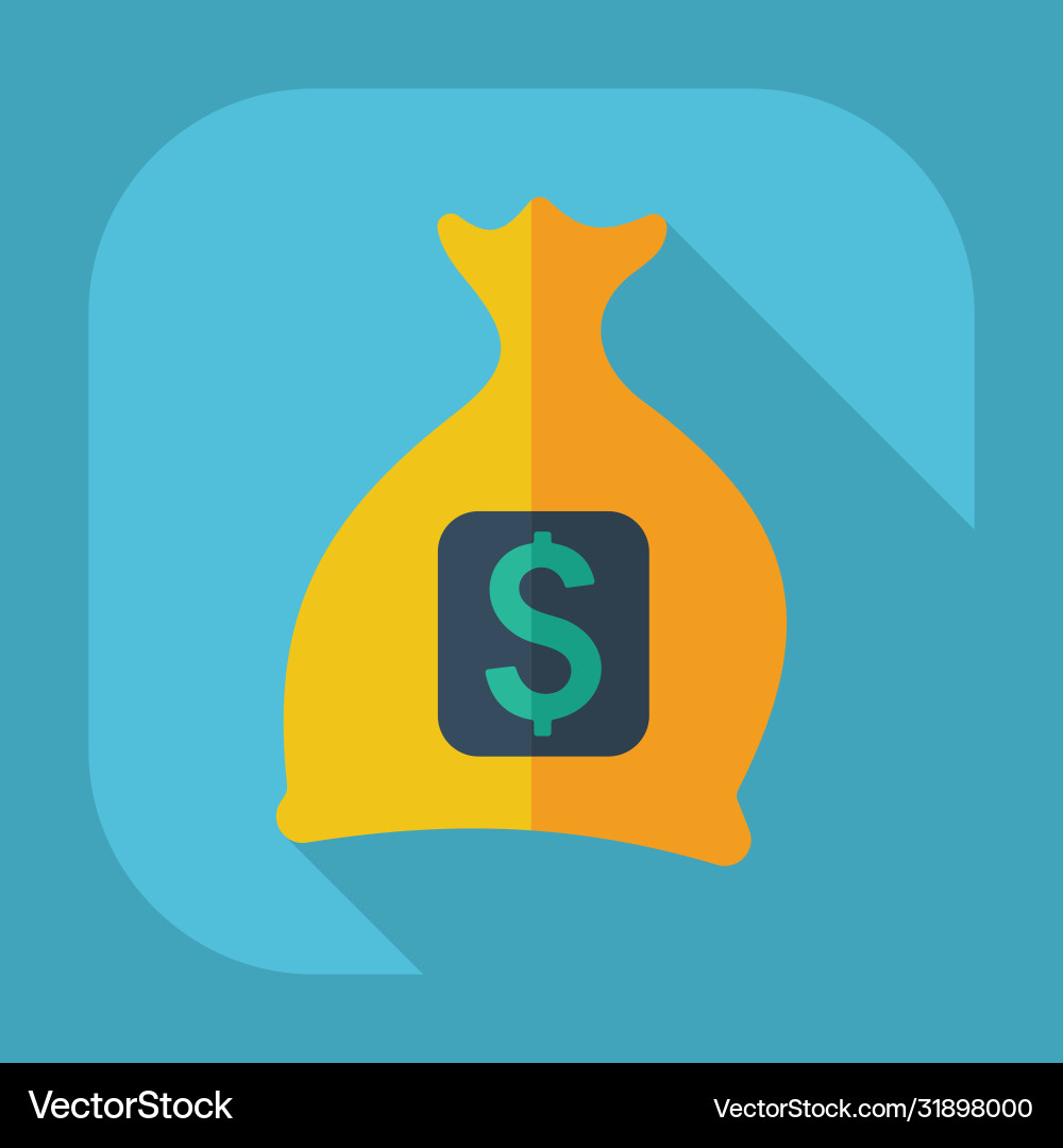 Flat modern design with shadow a bag money Vector Image