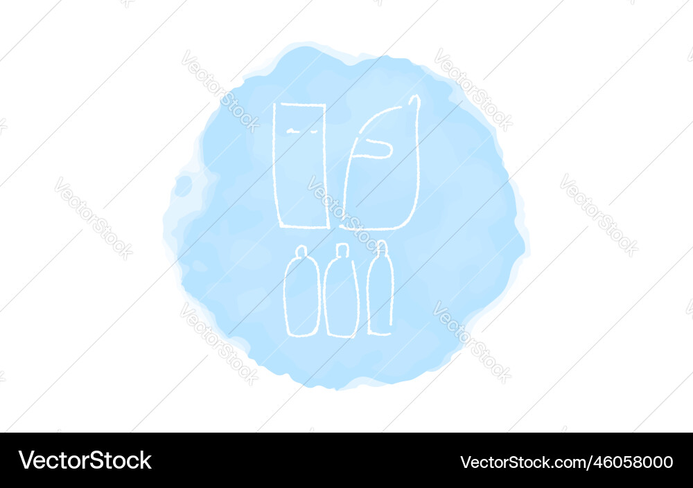 Handwritten simple icon daily necessities Vector Image