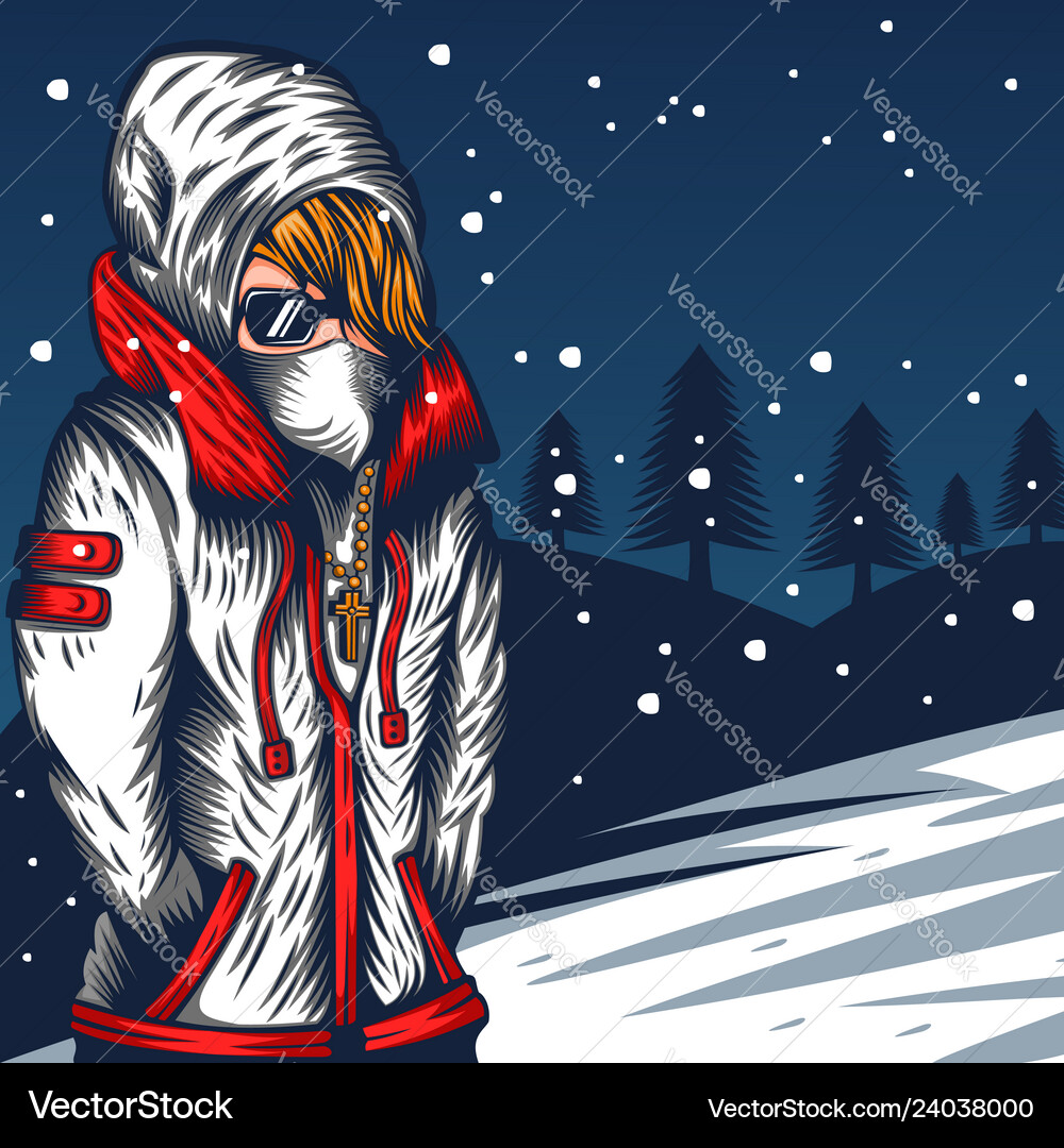 Man merry christmas Royalty Free Vector Image - VectorStock