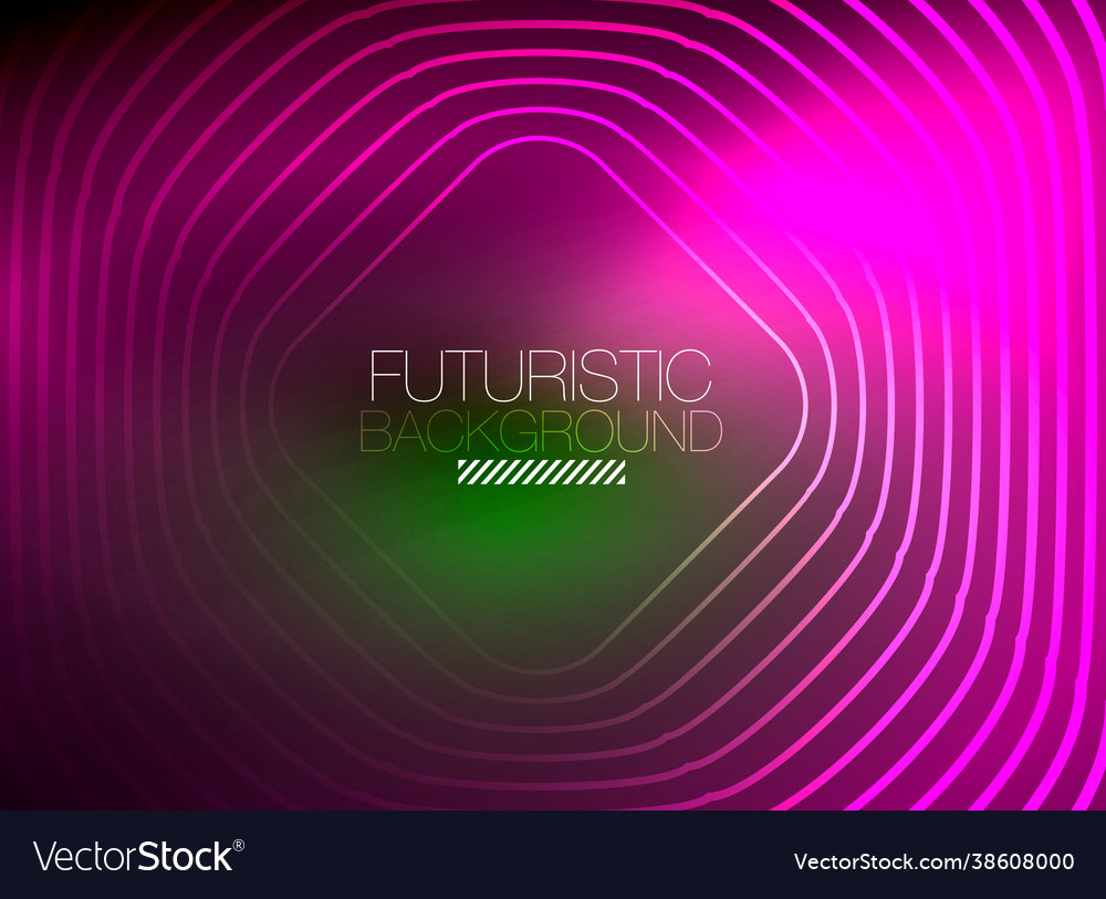 Neon color square shape lines abstract background Vector Image