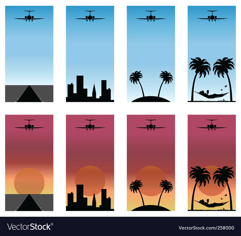 Plane set Royalty Free Vector Image - VectorStock