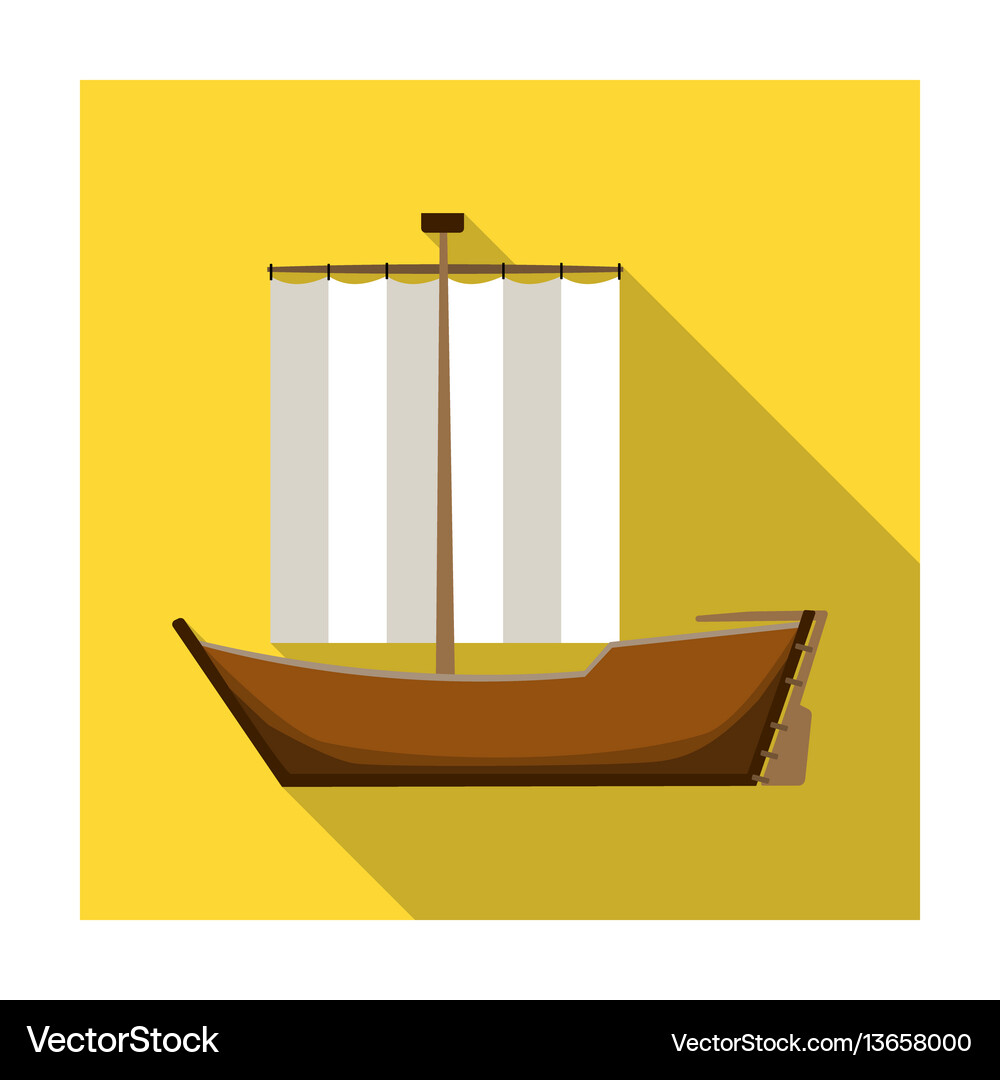 Sailboat the boat sails from wind water Royalty Free Vector