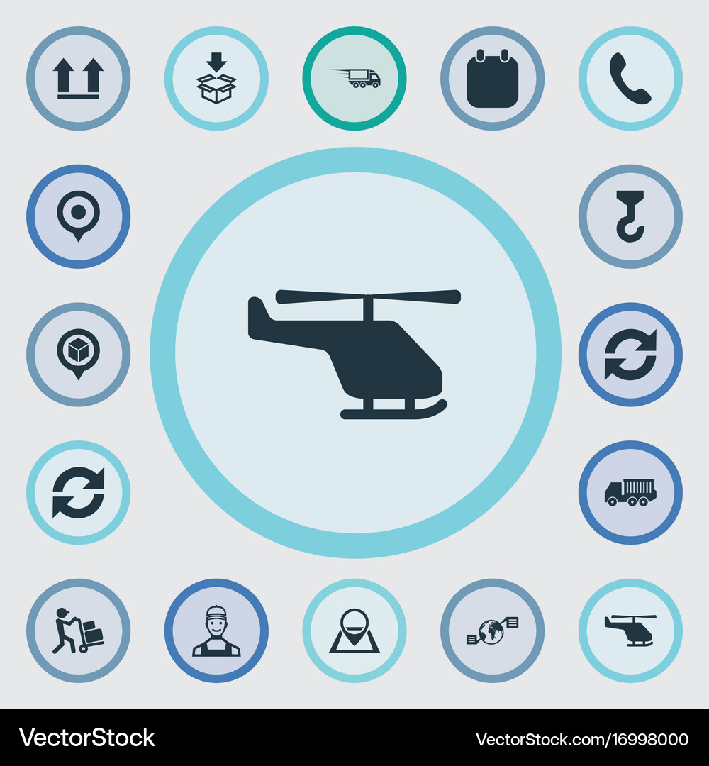 Set of simple logistics icons Royalty Free Vector Image