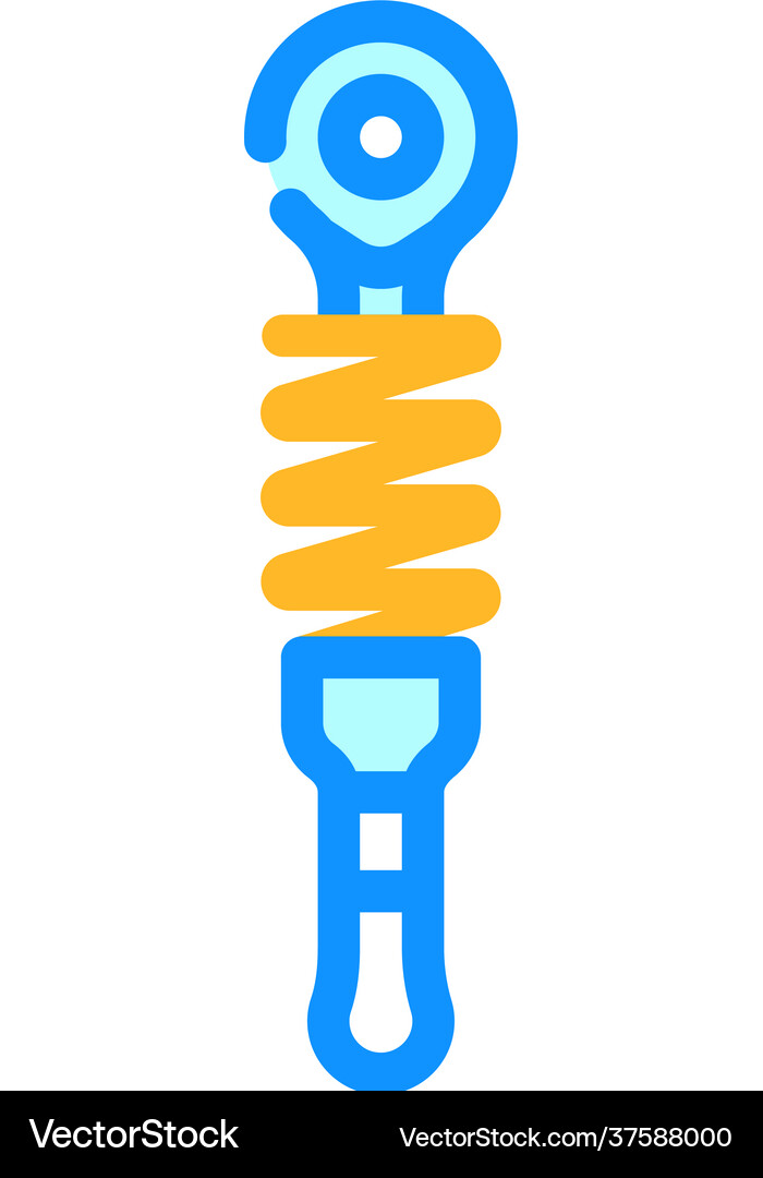 Shock absorber car color icon Royalty Free Vector Image