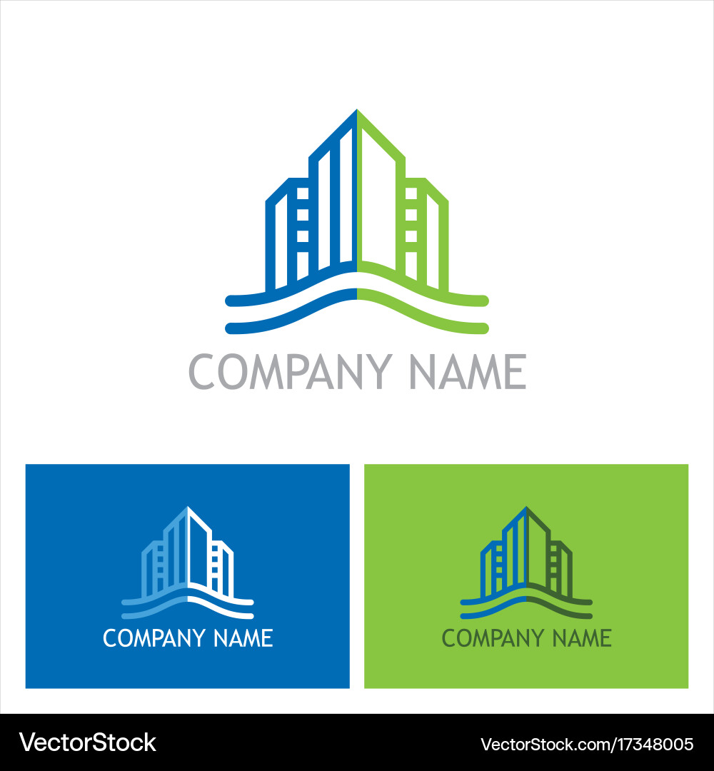 Building cityscape company logo Royalty Free Vector Image