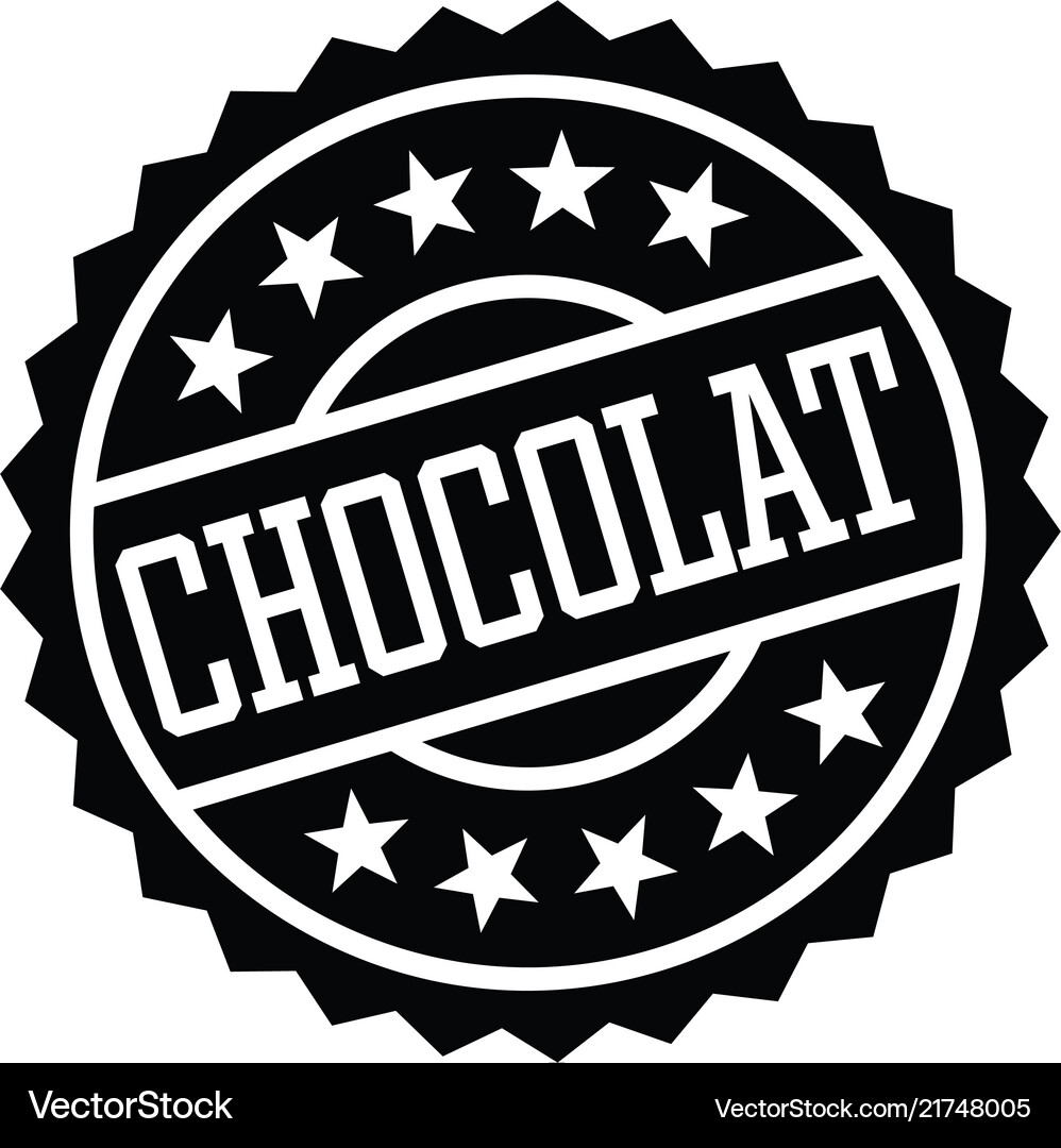 Chocolate stamp in french Royalty Free Vector Image