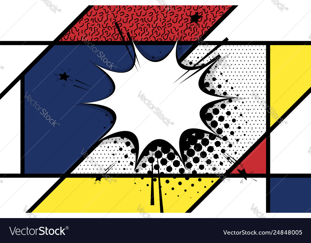 Comic text empty speech bubble pop art Royalty Free Vector