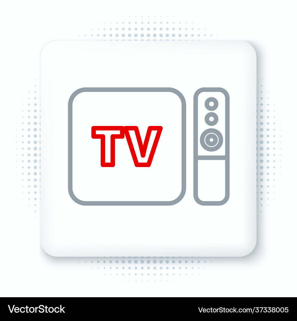 Line multimedia and tv box receiver and player Vector Image