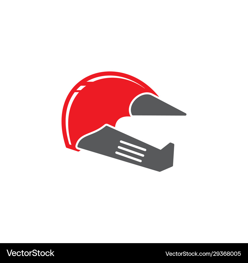 Motorcycle helmet icon on background for graphic Vector Image