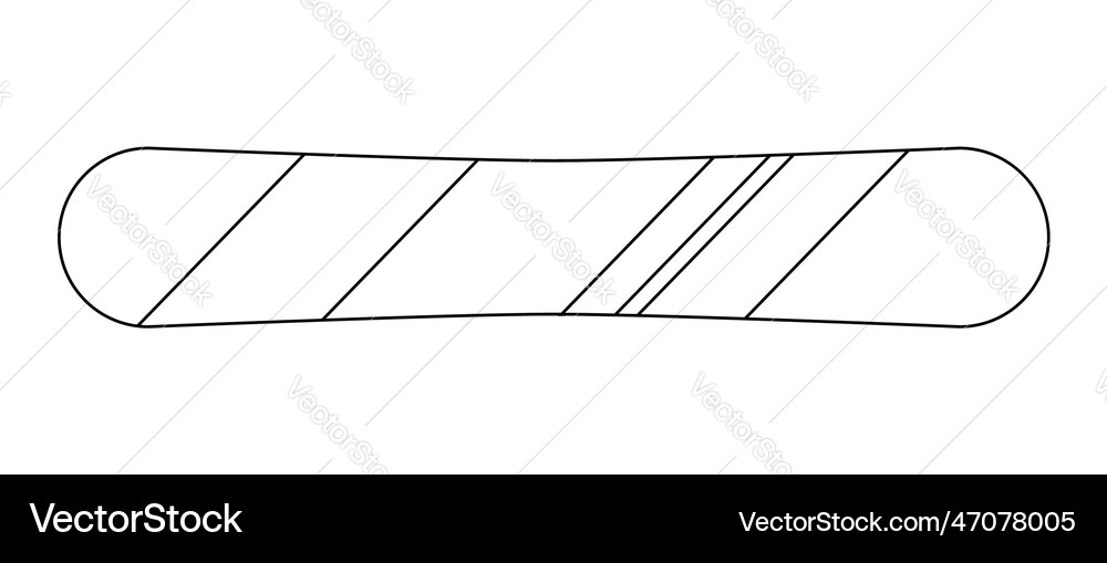 Outline of the snowboarding Royalty Free Vector Image