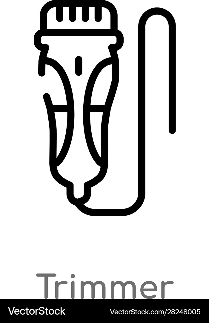 Outline trimmer icon isolated black simple line Vector Image