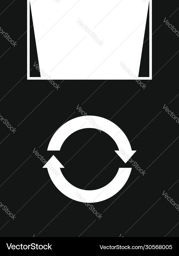 Recycling package icon simple style Royalty Free Vector