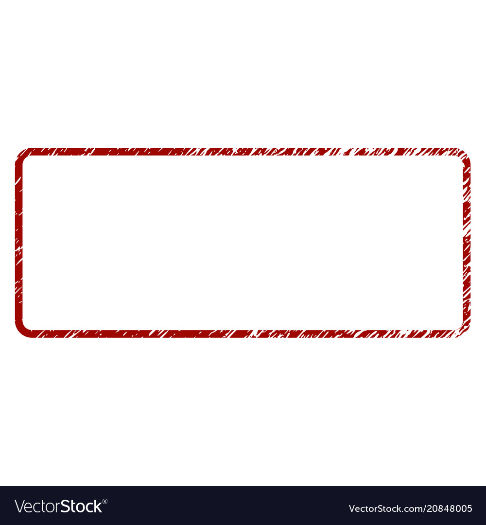 Scratched textured rounded rectangle frame Vector Image