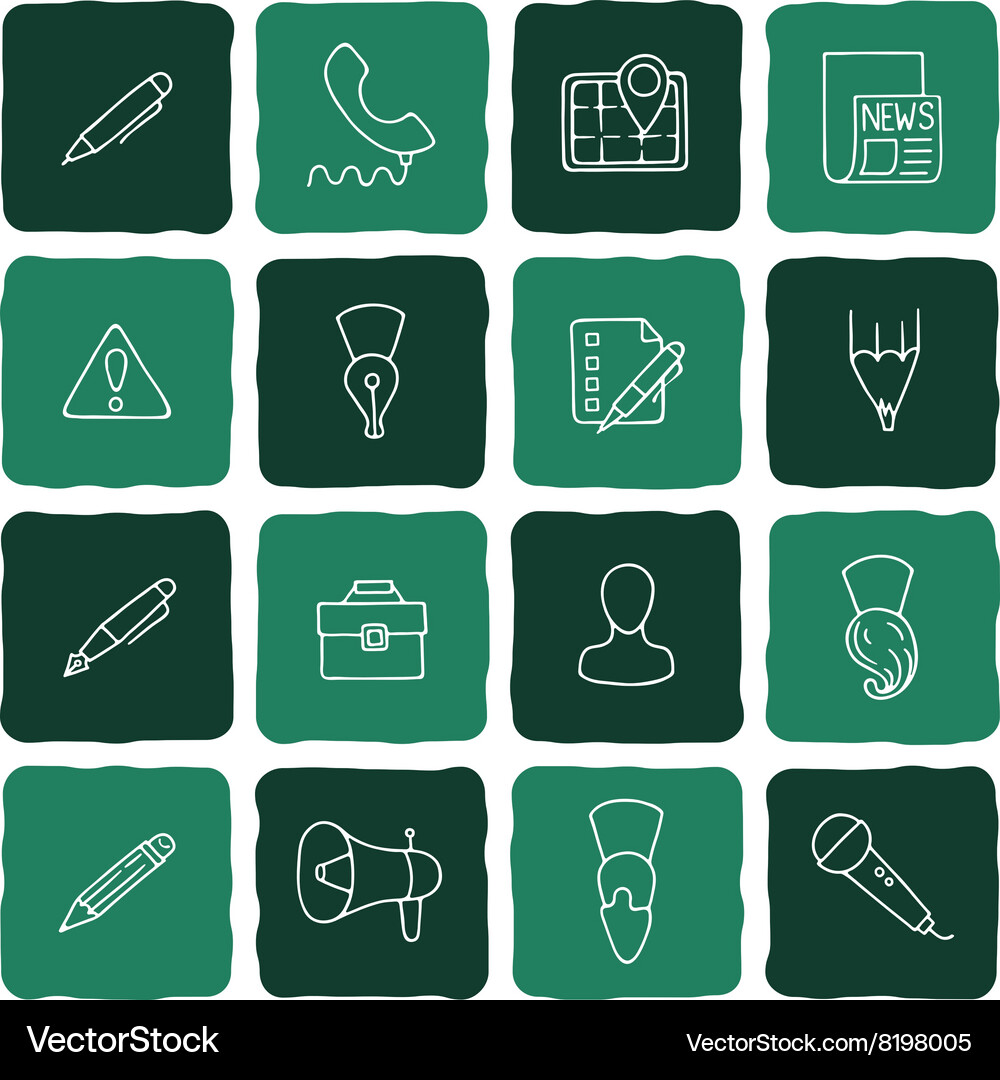 Set of doodle web computer and drawing icons Vector Image