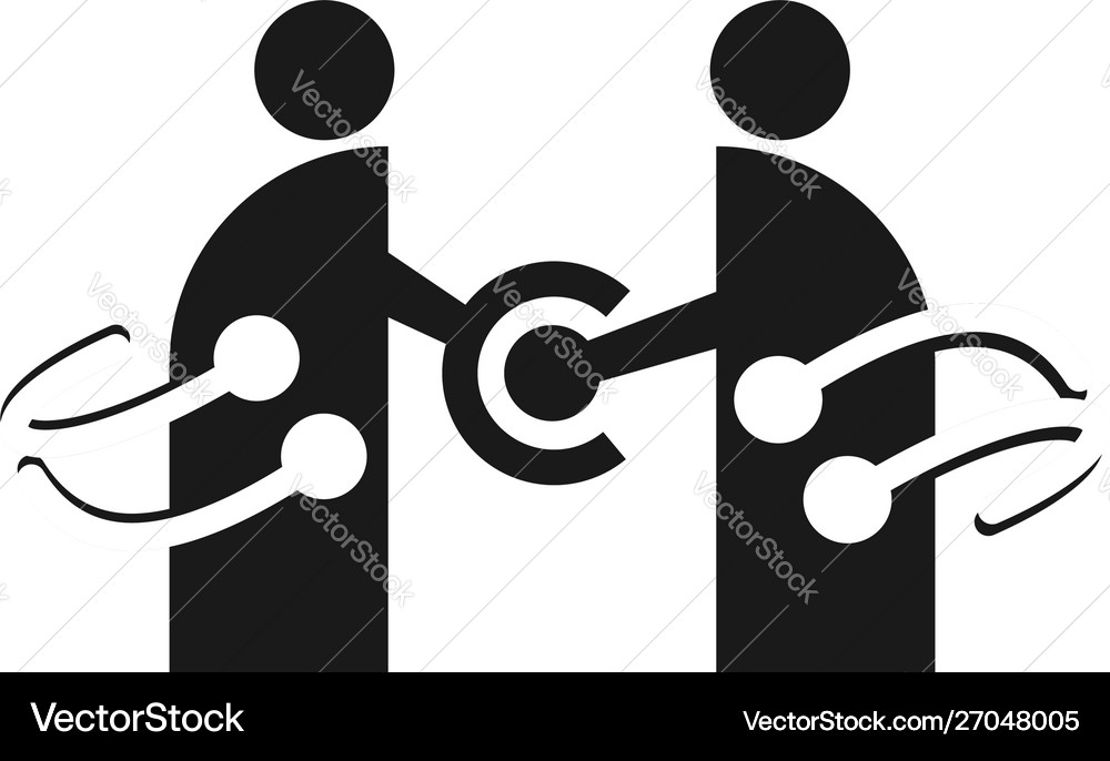 Technology commitment teamwork together black logo