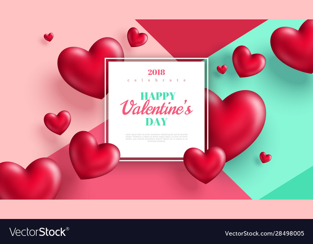 Valentines day banner or greeting card Royalty Free Vector