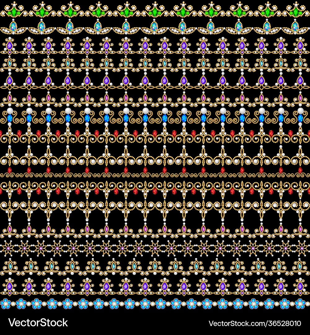 A jewelry seamless pattern with precious stones Vector Image