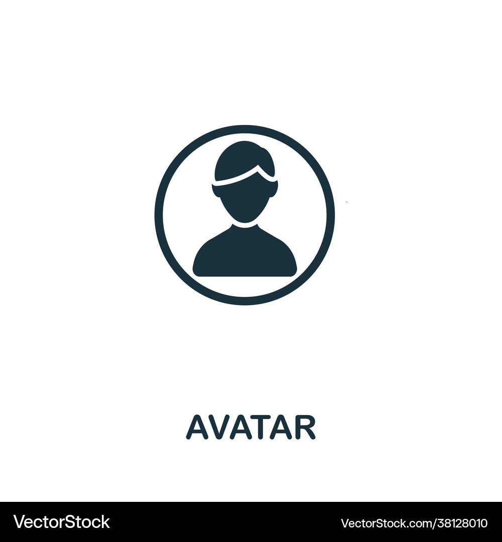 Avatar icon from video games collection simple Vector Image