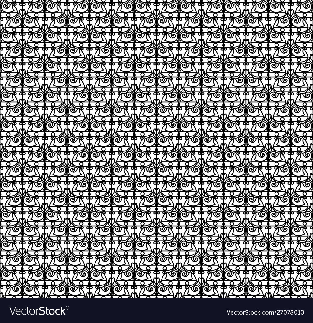 Black decorative pattern Royalty Free Vector Image