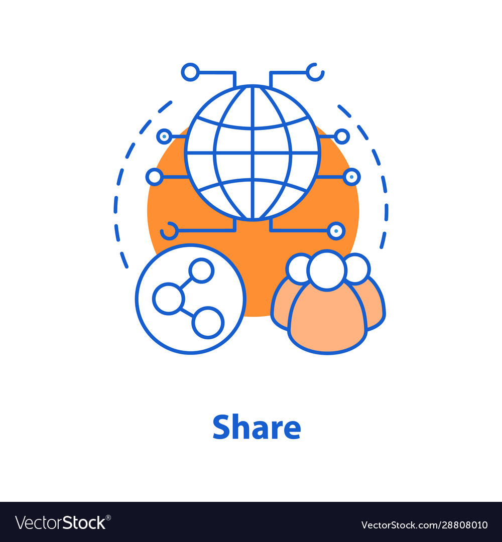 Content sharing concept icon Royalty Free Vector Image