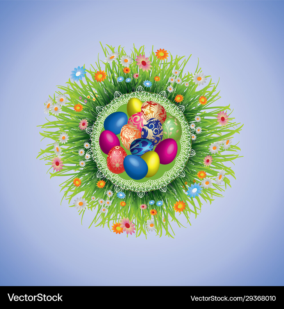 Easter wreath Royalty Free Vector Image - VectorStock