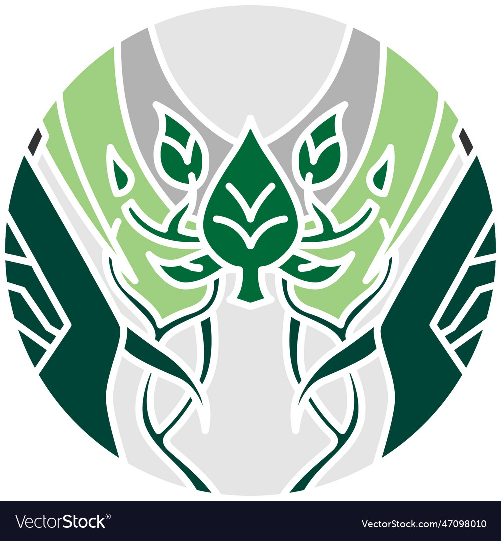 Element emblem leaf Royalty Free Vector Image - VectorStock