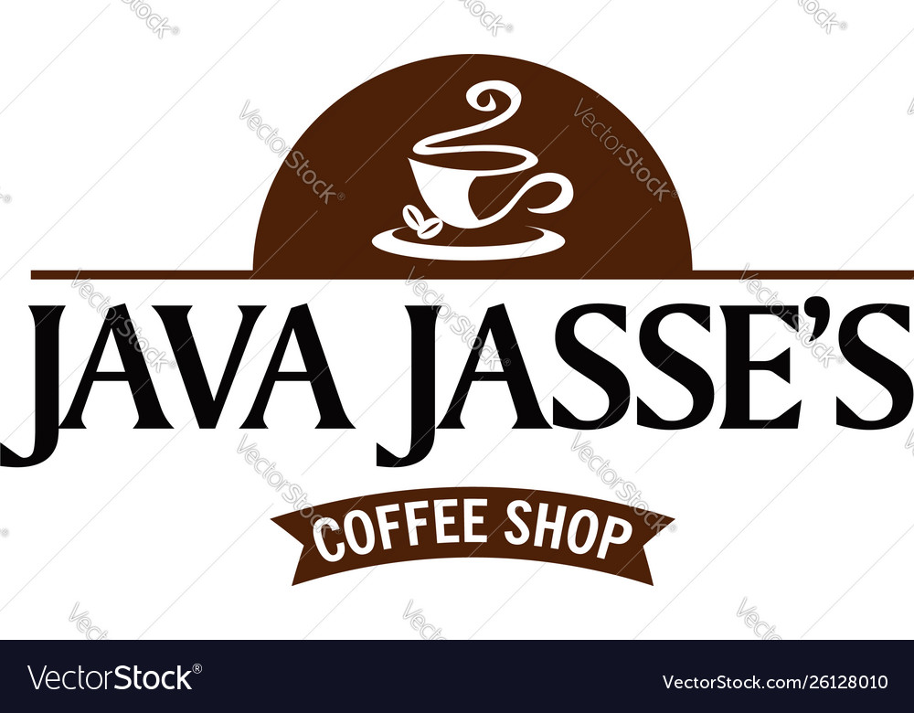 Java Coffee Shop Logo Royalty Free Vector Image