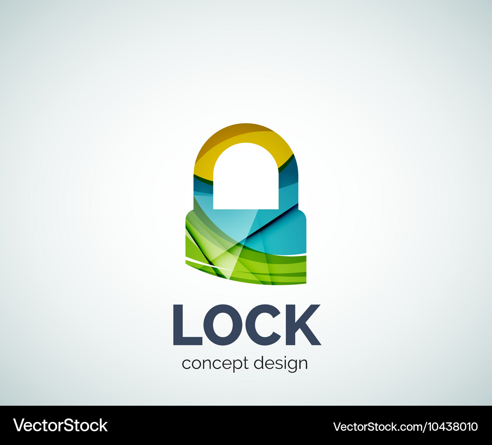 Lock logo business branding icon created Vector Image