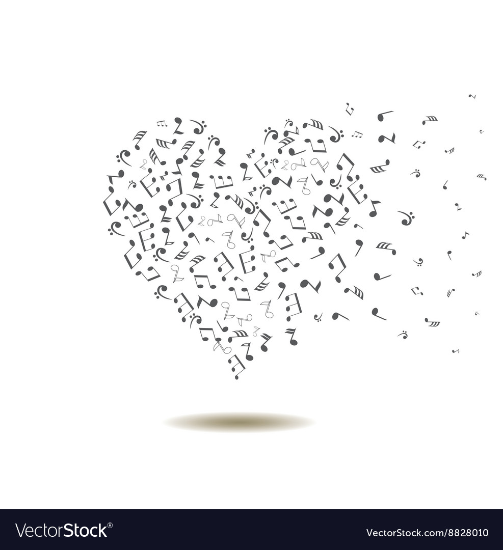 Note heart Royalty Free Vector Image - VectorStock