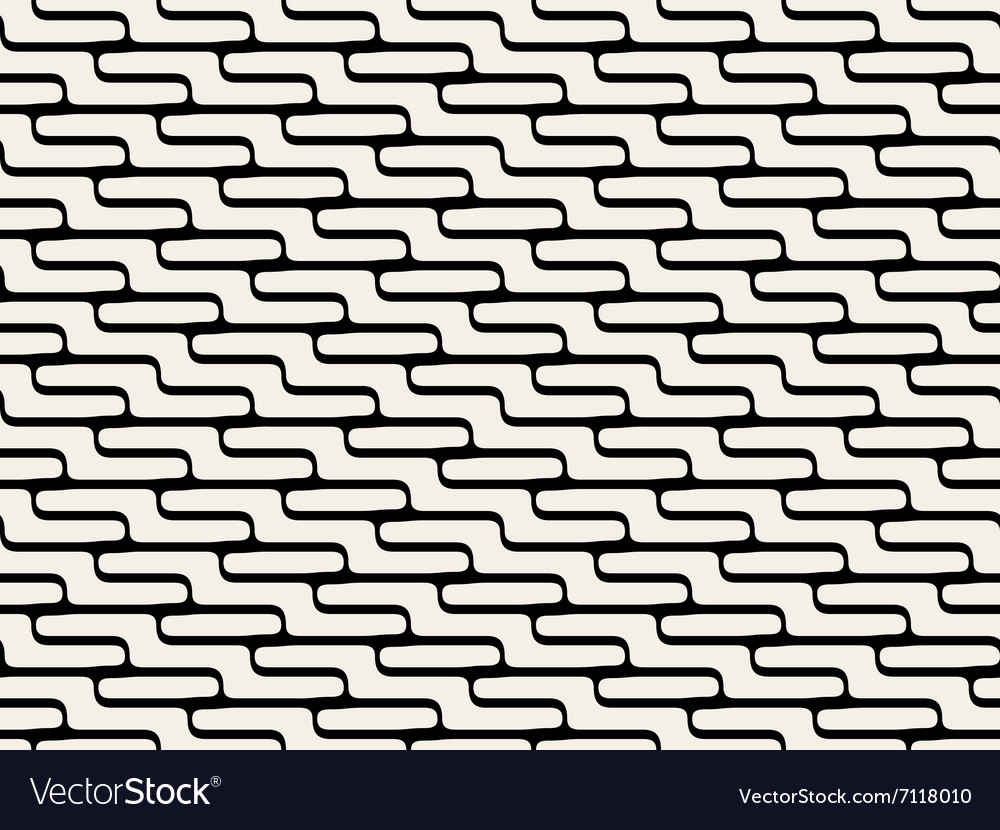 Seamless zigzag rounded lines pattern Royalty Free Vector