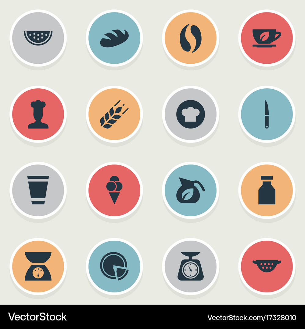 Set of simple kitchen icons Royalty Free Vector Image