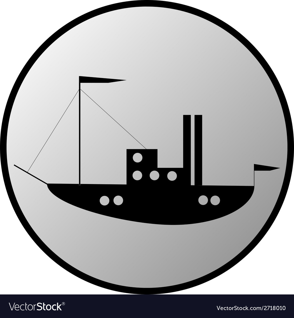 Ship button Royalty Free Vector Image - VectorStock