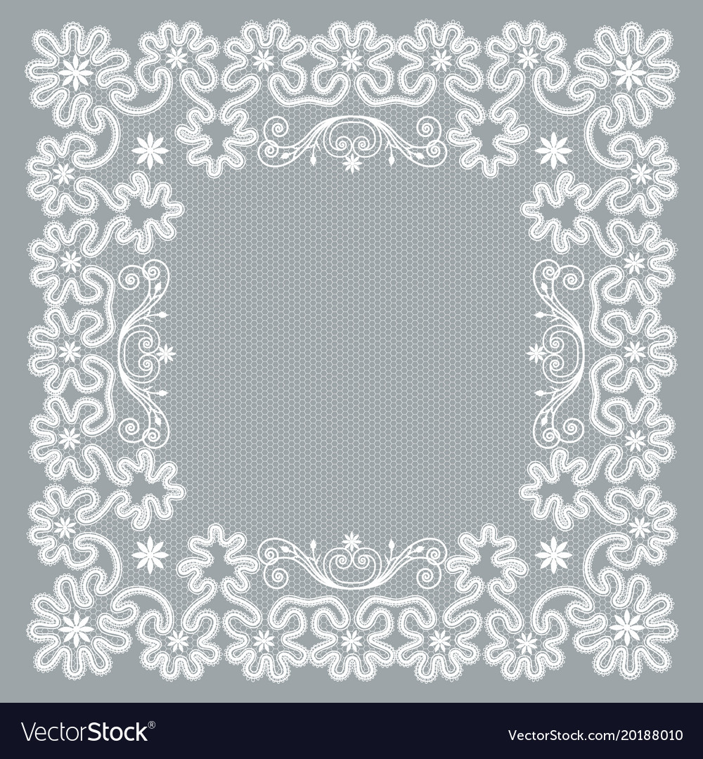 White lace pattern Royalty Free Vector Image - VectorStock