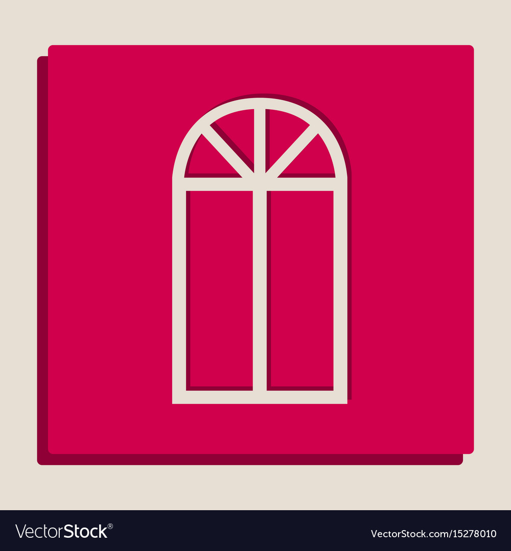 Window simple sign grayscale version Royalty Free Vector
