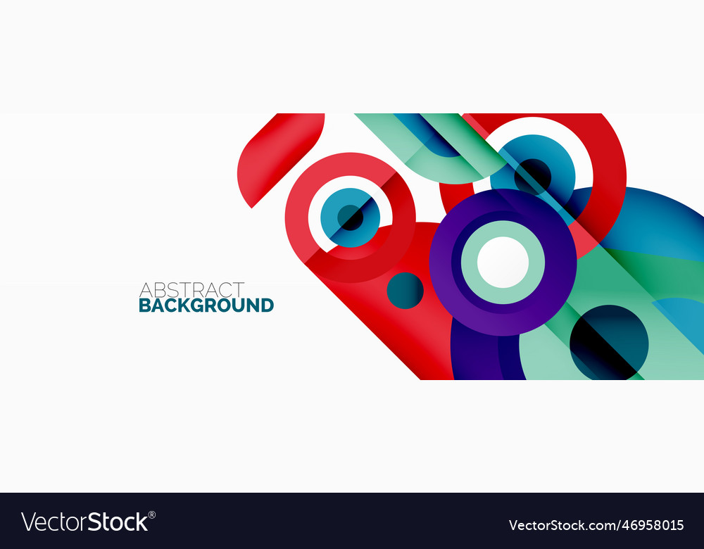 Abstract round shapes background minimalist Vector Image