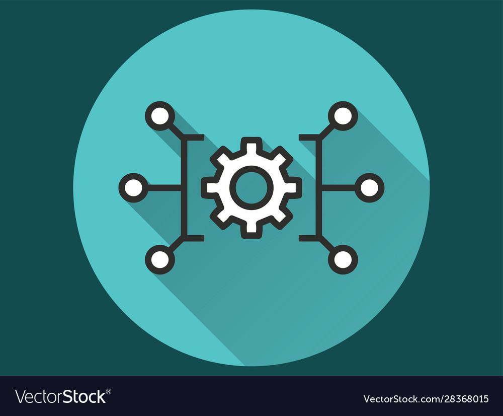 Automated system icon for graphic and web design Vector Image