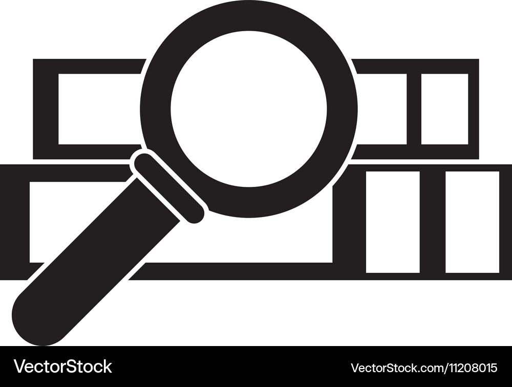 Book and lupe supply for school design Royalty Free Vector